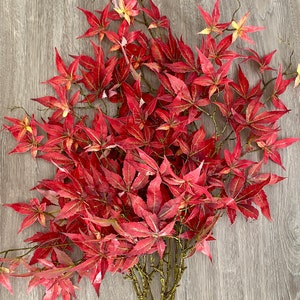 61.81 Autumn Leaf Long Stem Fake Tree Branch With Fall Foliage Home ...