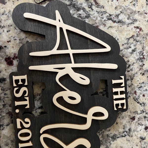 Wooden Cut Out Family Name Sign, Personalized Wedding Backdrop Pallet ...