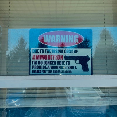 Funny Gun Sign No Trespassing Sign Metal Gun Sign 2nd Amendment Sign ...