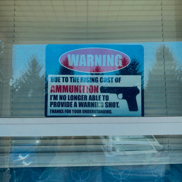 Funny Gun Sign No Trespassing Sign Metal Gun Sign 2nd Amendment Sign ...