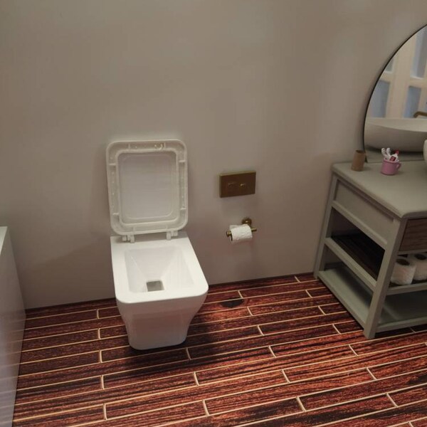 1/6 Scale Miniature Modern Toilet for Popular Fashion Dolls 11- 12 Inch ...
