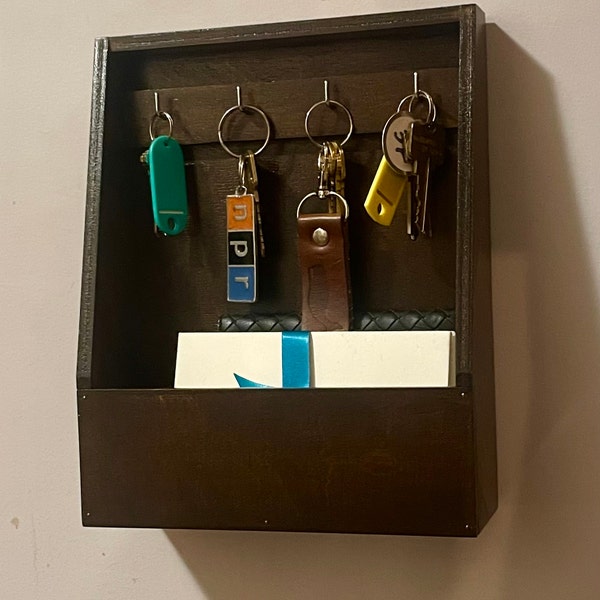 Key Cabinet, Key Box, Natural, Wooden, Easy, Open - Etsy