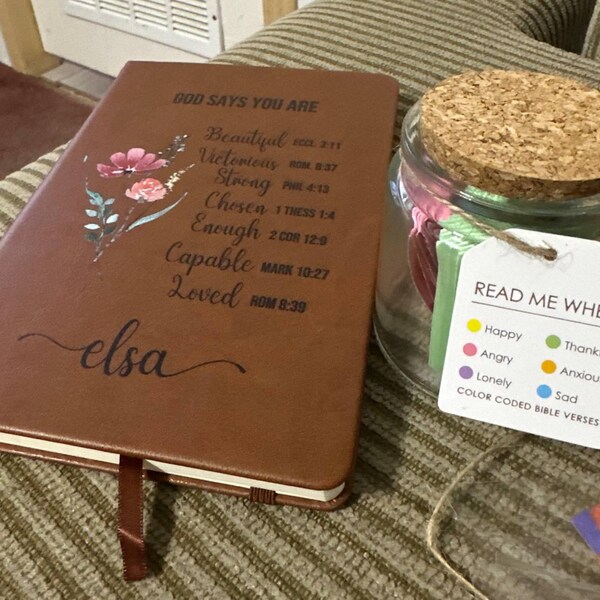 Personalized Leather Journal Prayer Journal for Women Custom Positive ...