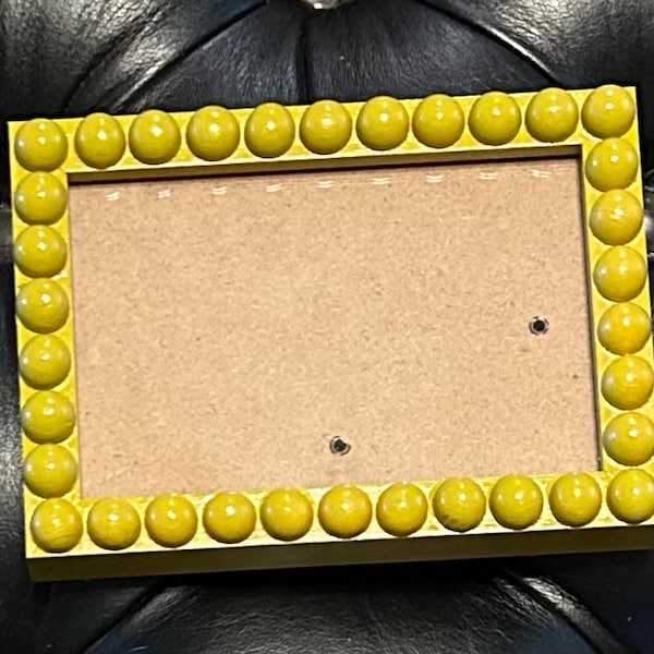 Wooden Bobbin Bobble Photo Frame , Picture Frame, Hand Painted, Glossy ...