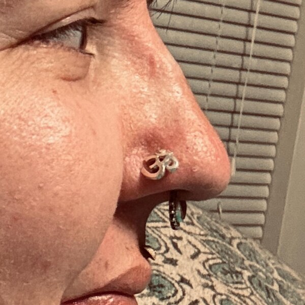 CZ Nose Stud L Shape Nose Stud 16 G Nose Screw Big Nose Stud Flower ...