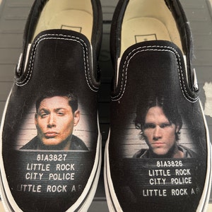Custom Point Break Inspired Black Slip on Vans keanu Reeves / Patrick ...