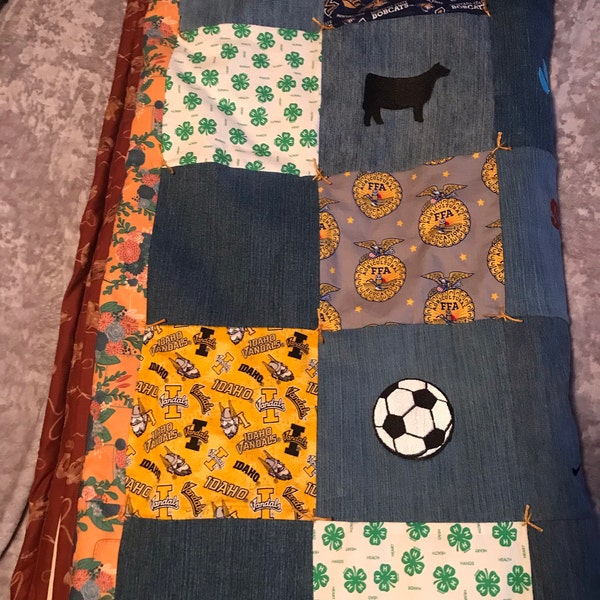 FFA Forever Blue Design on Gray - FFA Forever Blue - Riley Blake ...