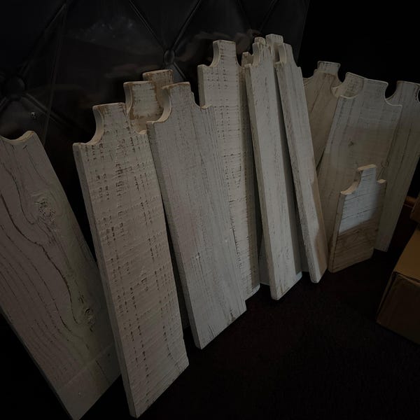 Tall Nesting Display Risers in White Washed Pine Wood - Jewelry Risers ...