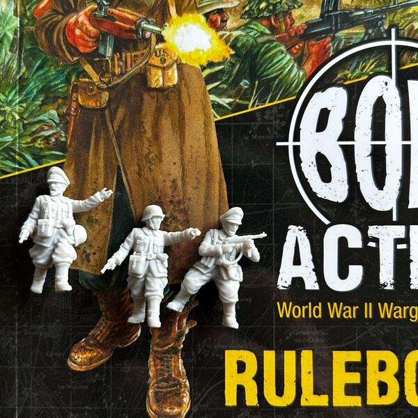 WW2 US Airborne - Light Mortar Team Set - 28mm - 1/56 Scale - Bolt ...