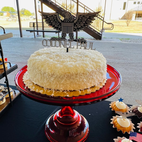 Colonel Rank Eagle Personalized Cake Topper - Etsy