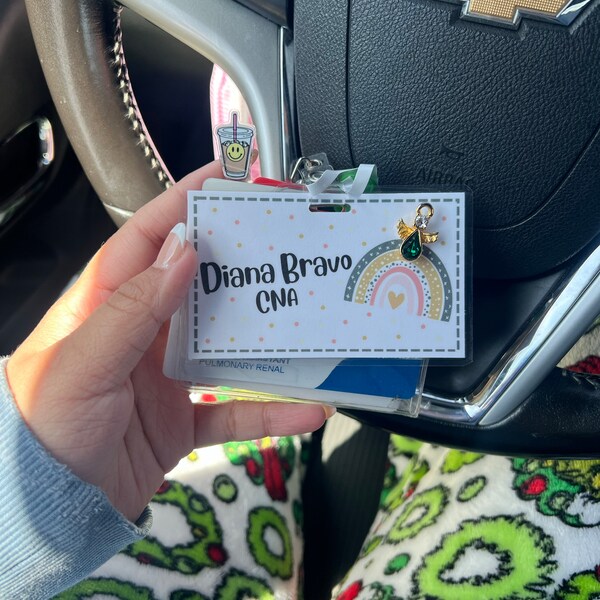 Rainbow Badge Name Tag: Customizable Laminated ID - Etsy