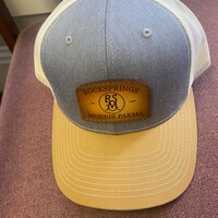 Custom Leather Patch Baseball Hats Sewn on Hand Finished Leather Custom ...