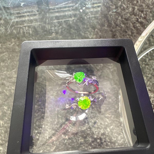 Uranium Glass Pendant in New Sterling Silver With a Vintage 10 Mm Bead ...