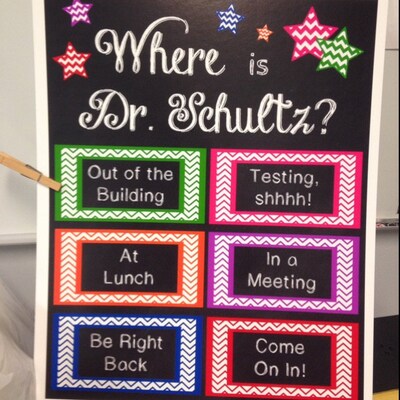 Colorful Editable Door Sign, Personalized Name Sign, Custom School Sign ...