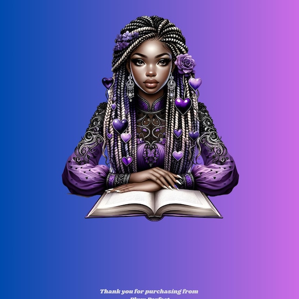 Black Girl With Braids Clip Art- Commercial Use- African American ...