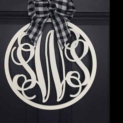 Front Door Monogram Customized Wooden Monogram Monogram - Etsy
