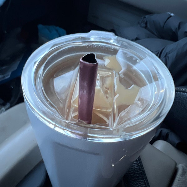 Pink Heart Shaped Reusable Straw, 8.5 Inch Reusable Metal Straw ...