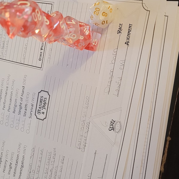 Celestial Dnd 5e Character Sheet: Dungeons and Dragons Stat Sheet ...