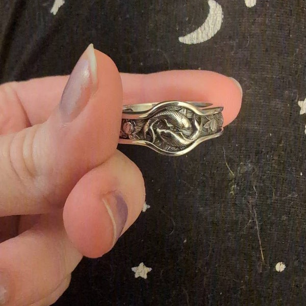 Japanese Koi Fish Band Ring, Handmade Men Ring, Mens Ring, Unique Ring ...