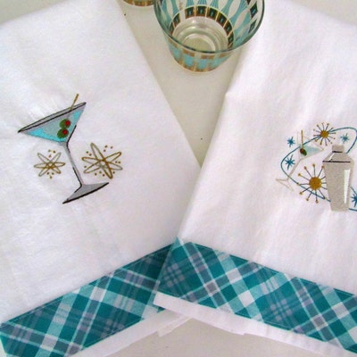 Retro Cocktail Shaker Machine Embroidery Design, Martini Glass ...