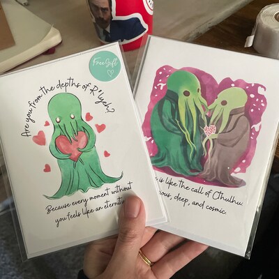 Wendigo Cryptid Valentines Day Card, Wendigo Art, Horror Valentines Day ...