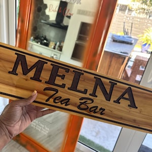 Custom Personalized Family Last Name Cedar Wood Sign With Carved in ...