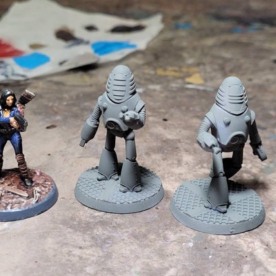 Robotron Bundle Post Apocalyptic Inspired Miniature Set Resin 3D ...