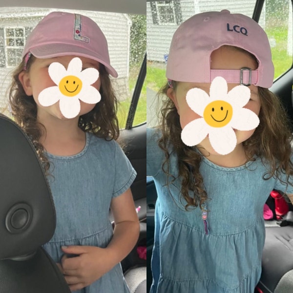 Toddler Letter Hat, Infant Initial Baseball Cap, Personalized Appliqué ...