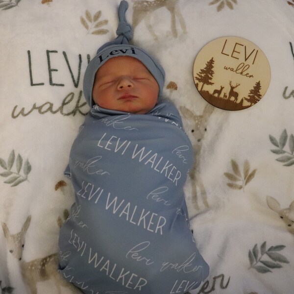 Deer Baby Name Sign, Name Announcement, Deer Nursery Decor, Hospital ...