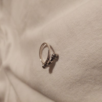 Silver Microphone Ring Music Wrap Ring, Gift for Music Lovers, Karaoke ...