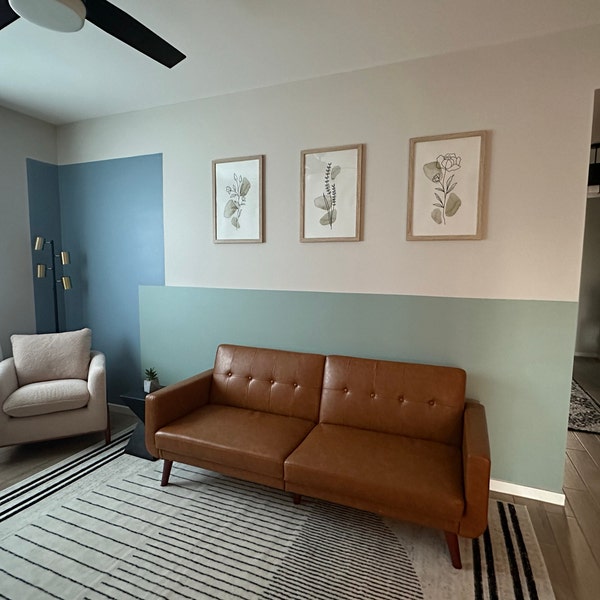 Boho Botanical Print Set of 3, Beige Tan Gallery Wall Art, Wild Flowers ...