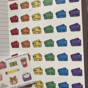 Mini Doodle Money Payday Cash Vinyl Planner Stickers S014 - Etsy