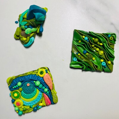 Tiny Textured Tiles, A Polymer Clay PDF Tutorial, Inchie Tiles - Etsy