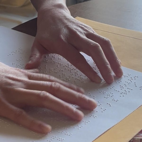Custom Braille Letter Personalized Tactile Note Gift for Blind or ...