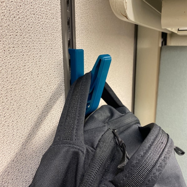 Modern Office Cubicle Coat Hook | 3D Printed Partition Rail Hanger for ...