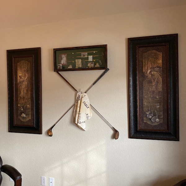 Golf Club Crossed Wall Hanger Bracket - Etsy
