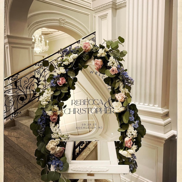 Silver Mirror Wedding Welcome Sign - Welcome Wedding Sign - Custom ...