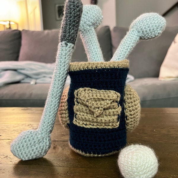Golf Clubs & Bag Crochet PATTERN ONLY Pdf DOWNLOAD! Amigurumi Crochet ...