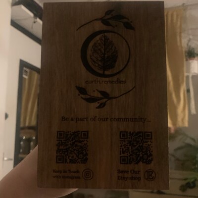 Custom Business Logo Engraving With QR Code, Custom Business Design ...