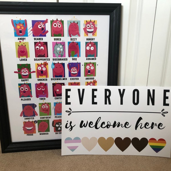 Printable Wall Art, Everyone Welcome, Diversity, Classroom Poster ...