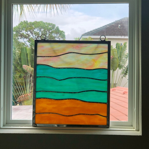 Fused Glass Suncatcher. Fused Glass Teardrop Suncatcher. Glass Day Lily ...