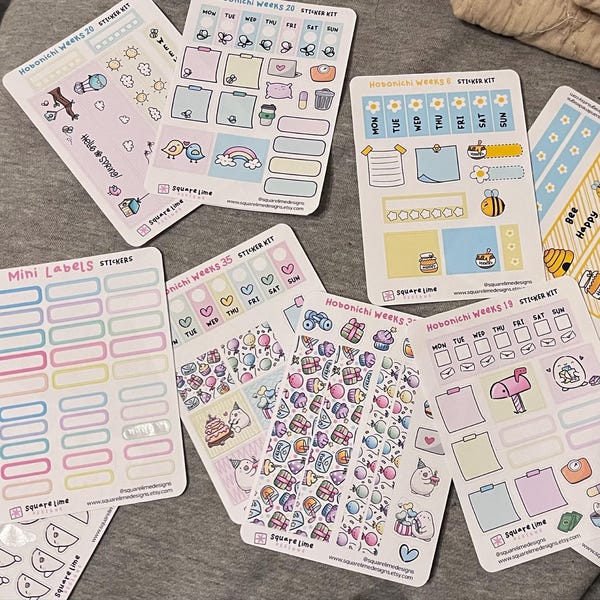 Organise / Declutter Stickers Self Care Stickers Featuring Little ...