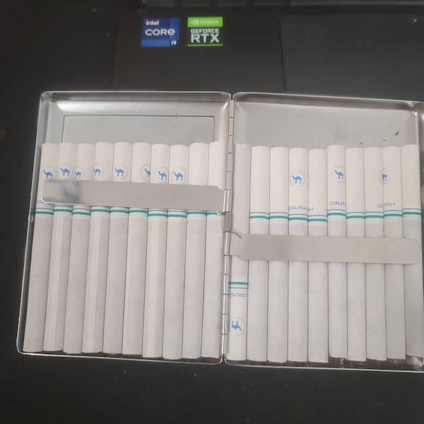 Girl Riding Bat Cigarette Case Id Case Wallet Business Card Holder Art ...