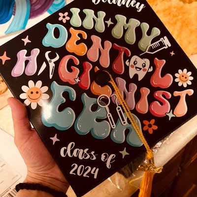In My Dental Hygienist Era Graduation Cap, Custom RDH Grad Cap Topper ...