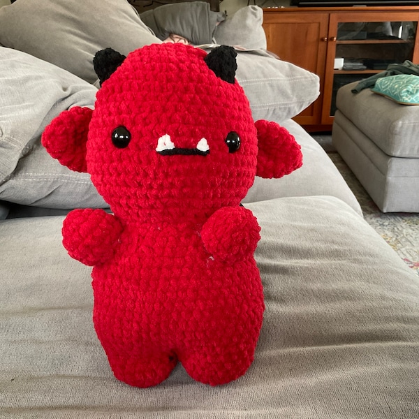 Crochet Pattern Chubby Devil Monster // Demon Crochet Pattern // Cute ...