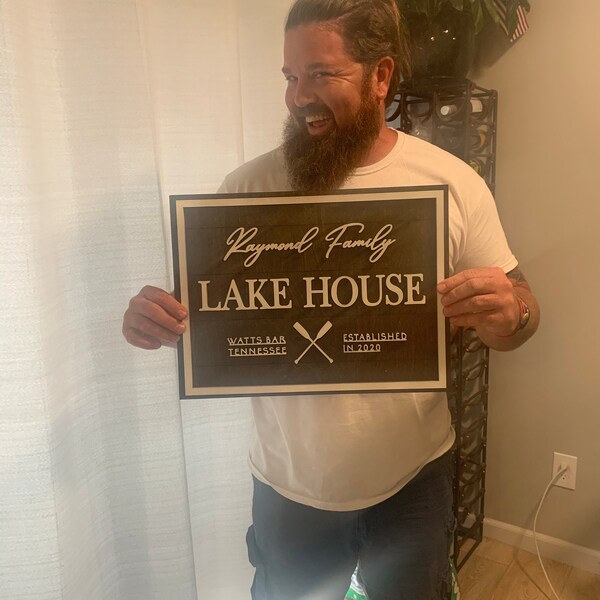 Customized Lake House Sign, Family Lake House, Lake House Decor, Lake ...