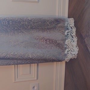 Pair of Intense Powder Blue Velvet Curtains, With Precious Made in ...