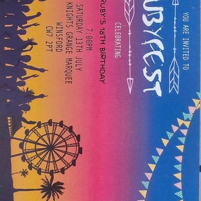 Personalised Festival Invitations - Etsy