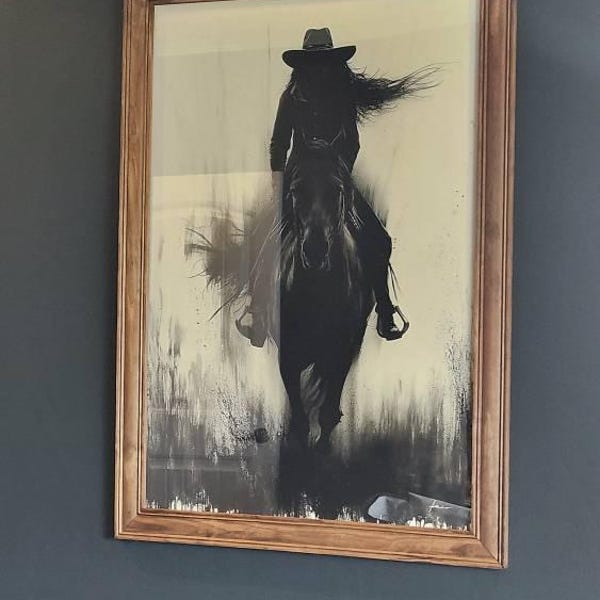A Cowgirl and Her Horse Western Decor, Western Art, Cowboy Art, Western ...