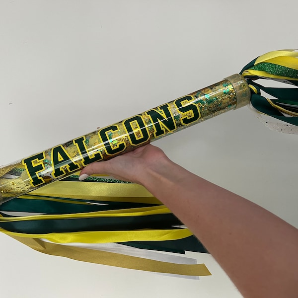 Custom Glitter/confetti-filled Spirit Stick (1); for All Sports, Cheer ...